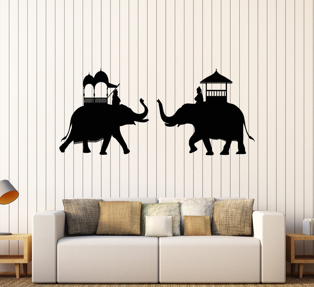 Vinyl Wall Decal Indian Elephants India Hindu Stickers Mural Unique Gi ...