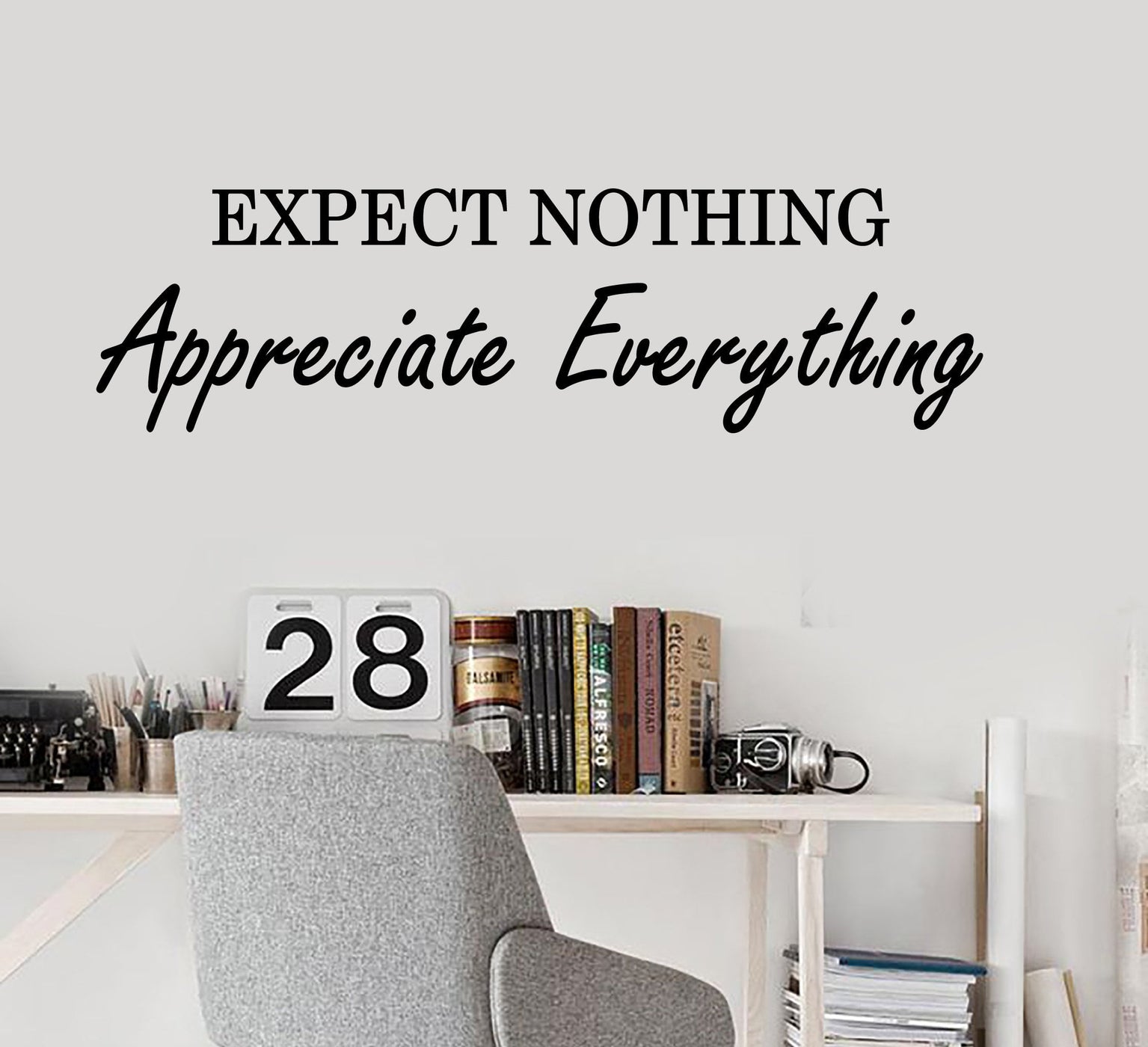 Vinyl Wall Decal Motivation Inspiring Success Quote Words Expect Nothi ...