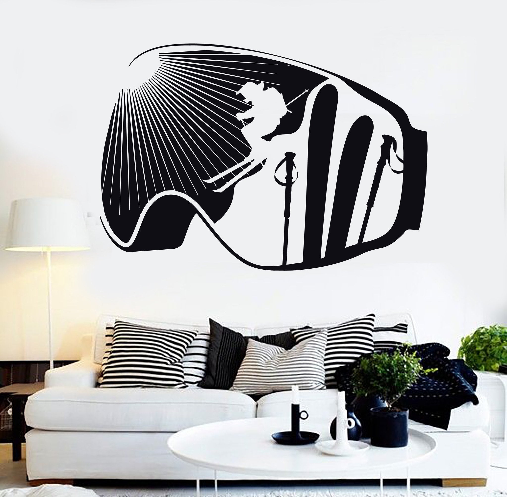 Vinyl Wall Decal Extreme Ski Winter Sport Skiing Stickers Mural Unique ...