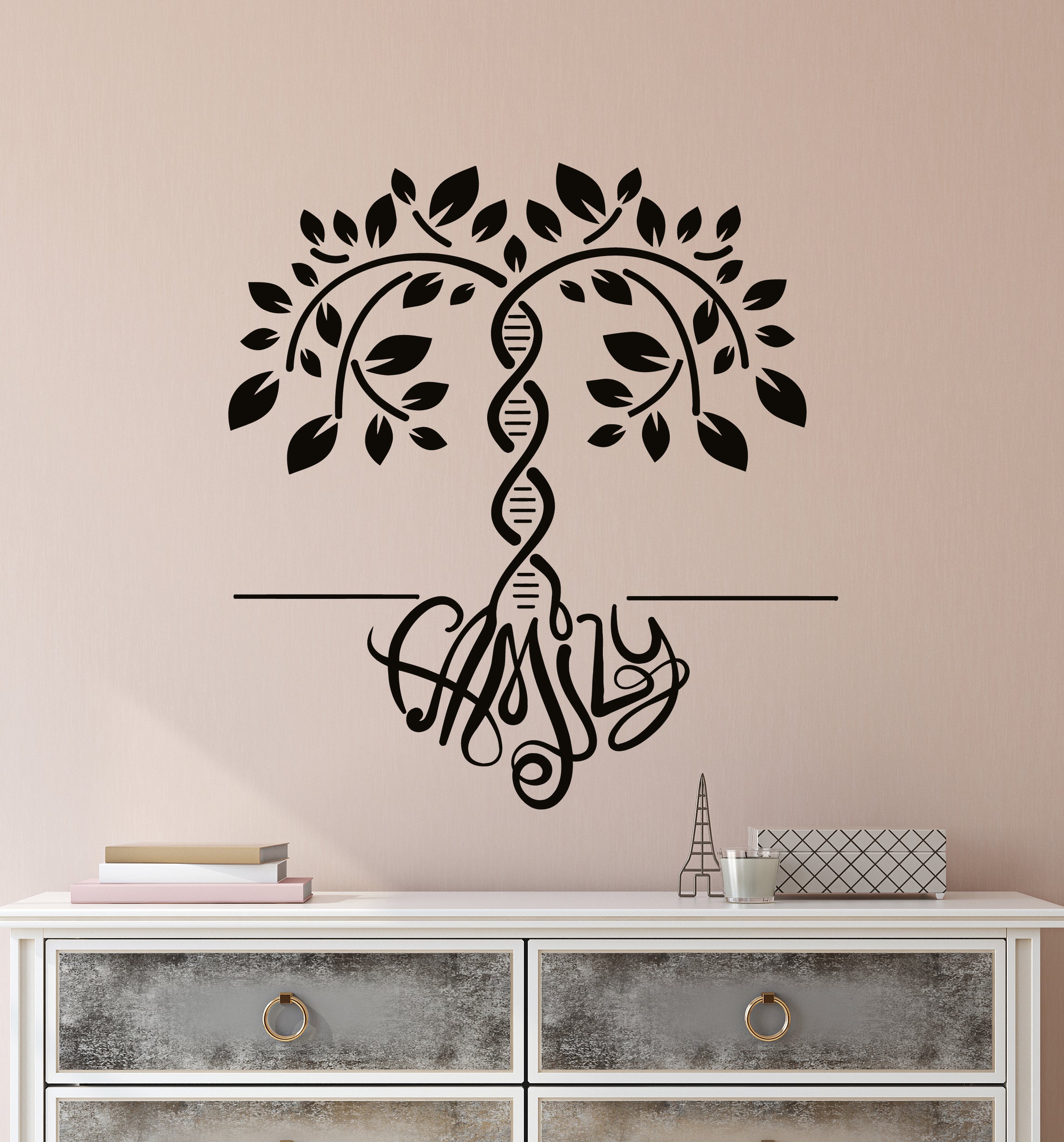 Vinyl Wall Decal DNA Family Tree Logo Word Home Interior Design Sticke ...