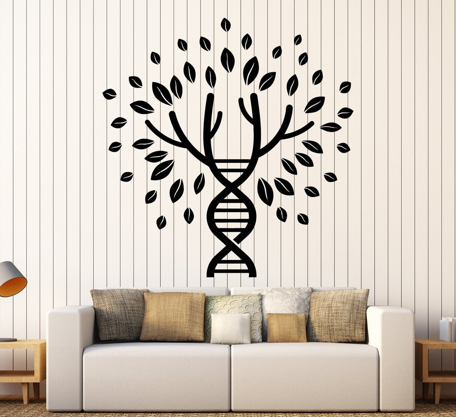 Vinyl Wall Decal Tree Of Life DNA Spiral Genus Bloodline Stickers Uniq ...