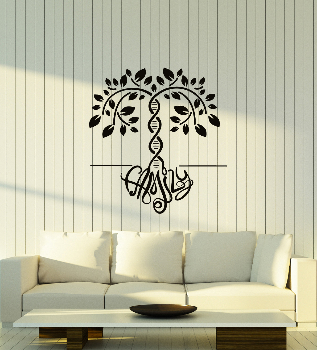 Vinyl Wall Decal DNA Family Tree Logo Word Home Interior Design Sticke ...