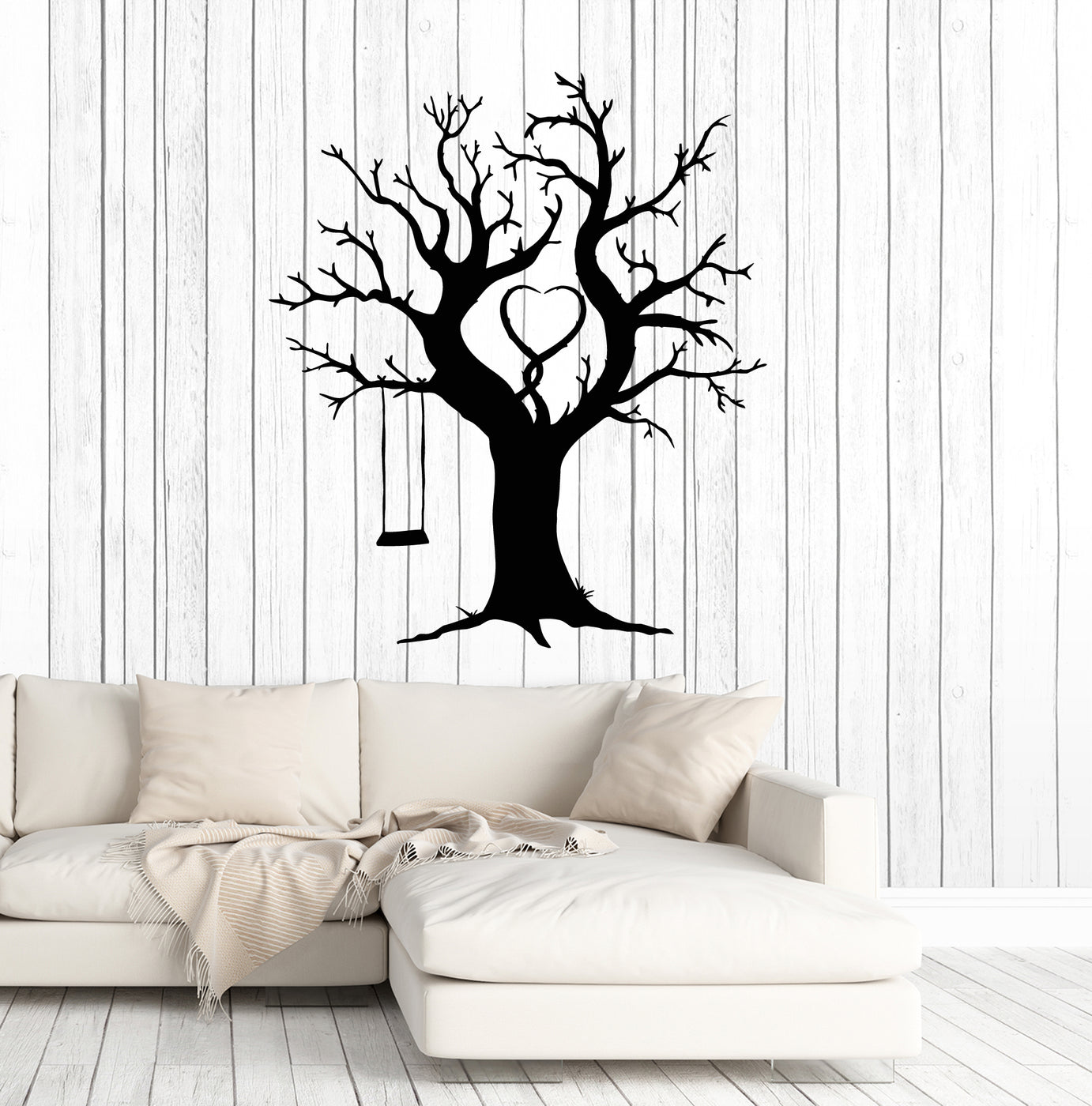 Vinyl Wall Decal Family Tree Nature Swing For Kids Stickers (3483ig ...
