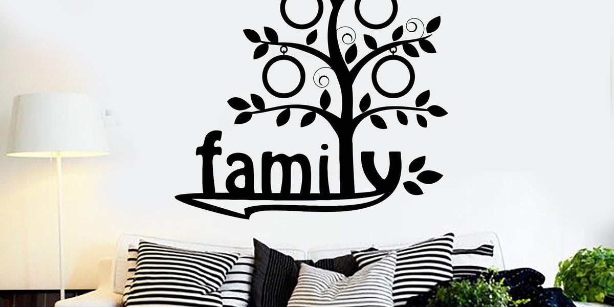 Vinyl Wall Decal Family Genealogical Tree House Interior Stickers Uniq ...