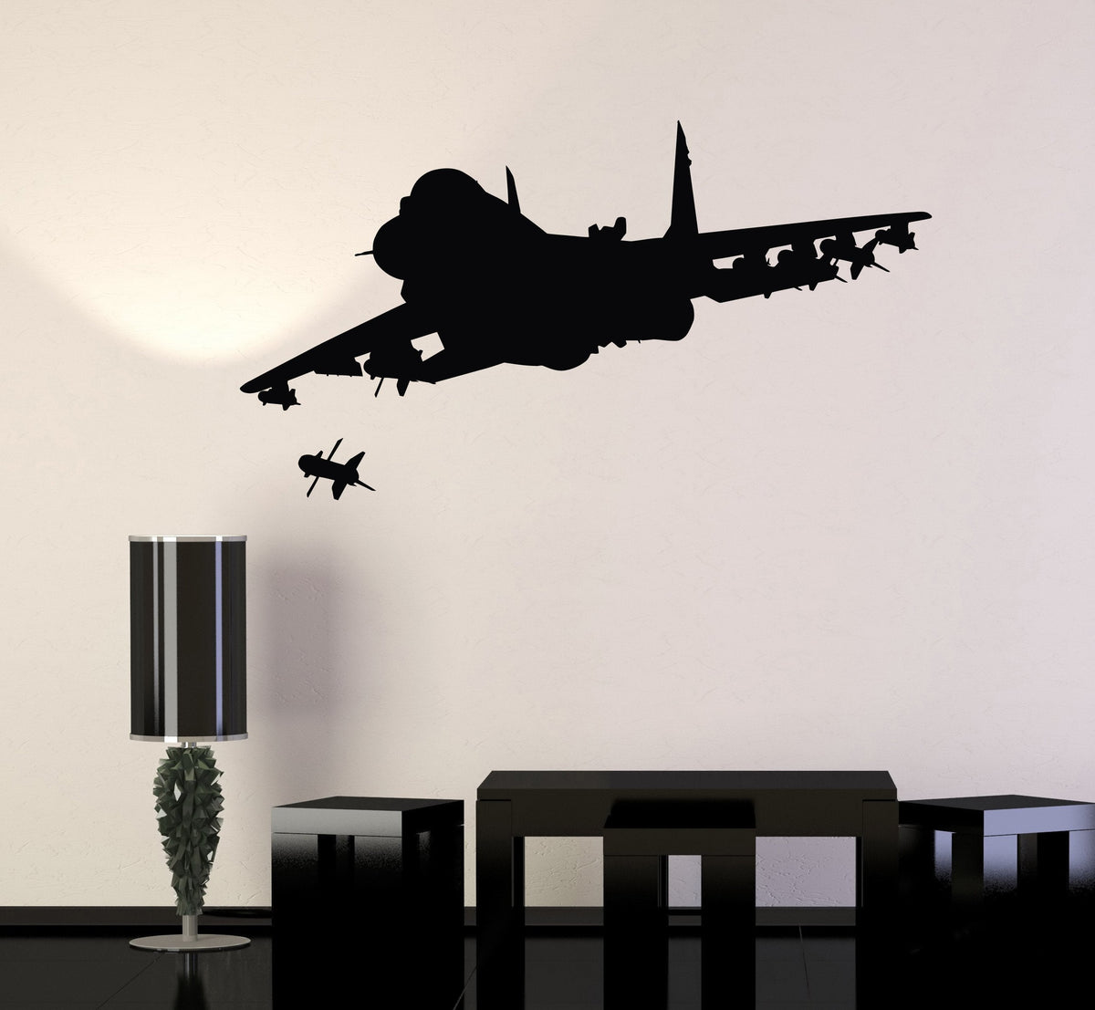 Vinyl Wall Decal Fighter Aircraft Military Aviation Art War Stickers M ...