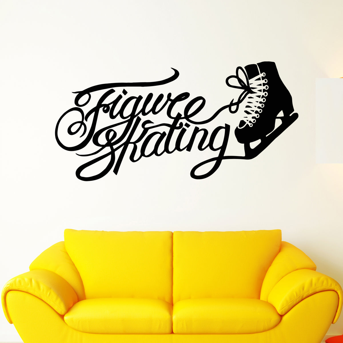Vinyl Wall Decal Winter Sport Figure Skating Logo Signboard Stickers ...