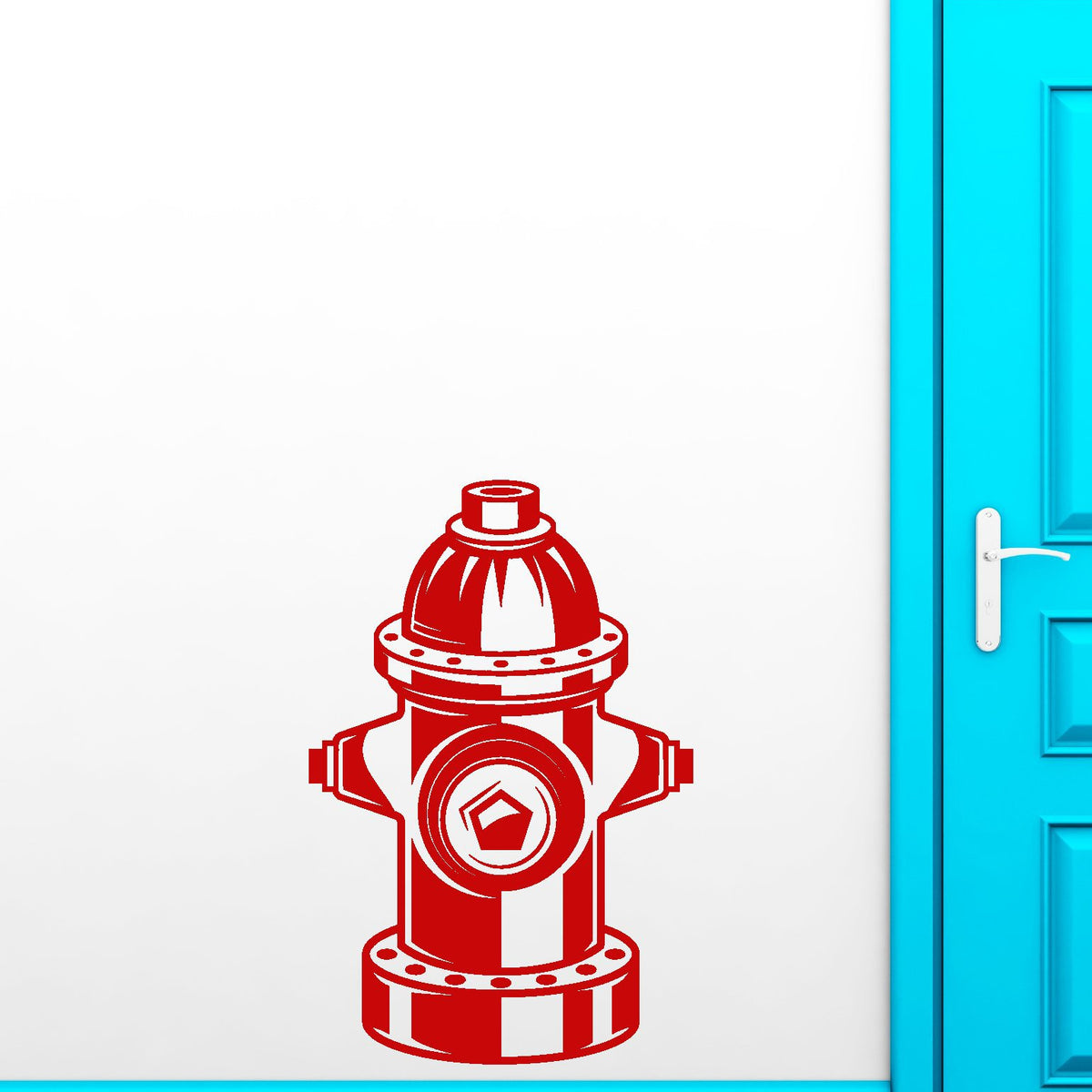 Vinyl Wall Decal Fire Hydrant Department For Firefighter Room Decorati ...