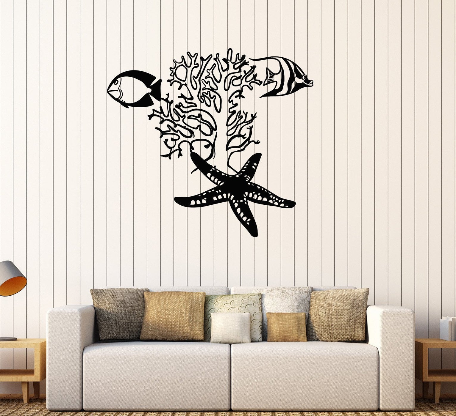 Vinyl Wall Decal Sea Star Fish Marine Theme Ocean Art Stickers Unique ...