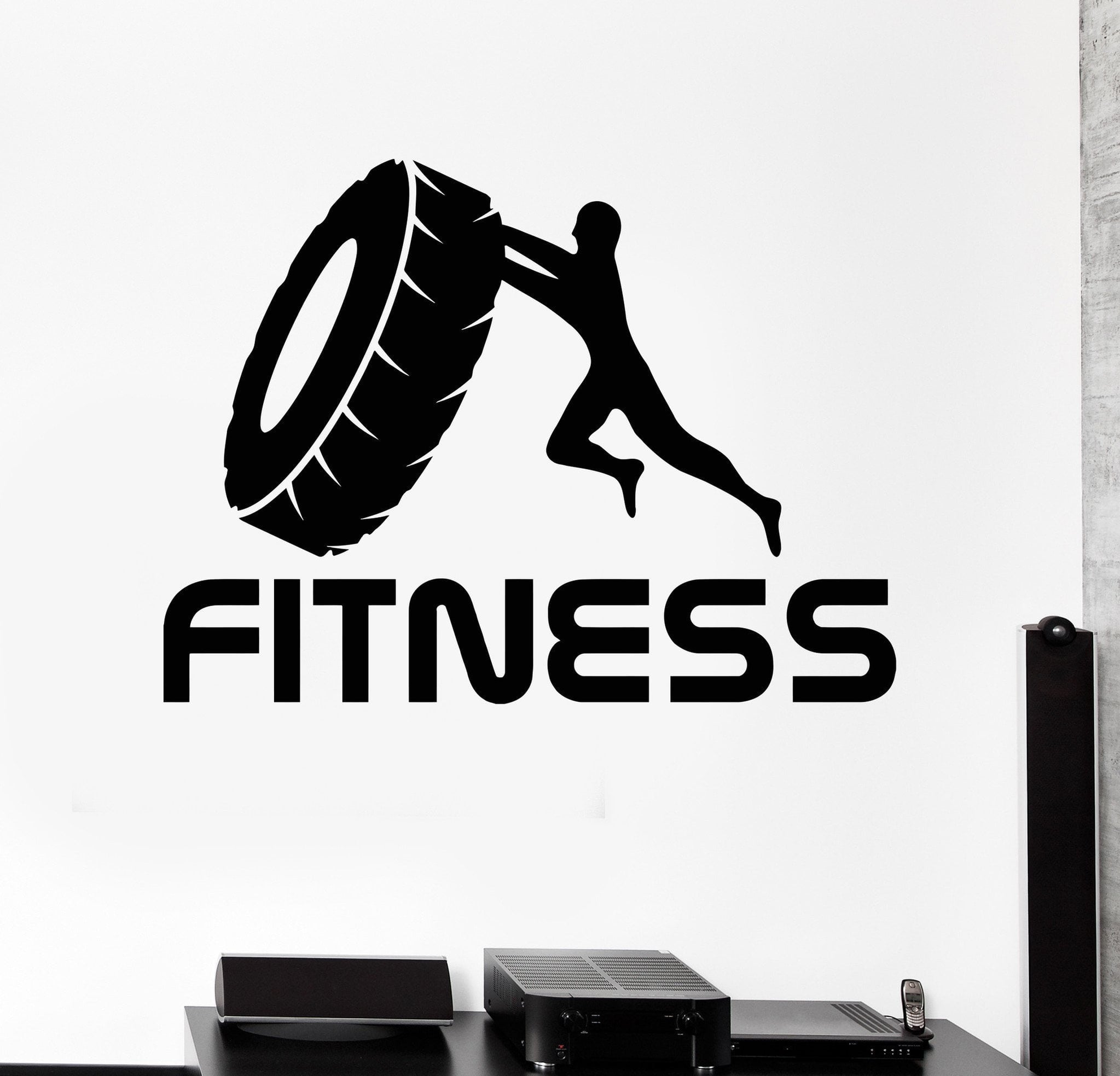 Vinyl Wall Decal Fitness Training Gym Bodybuilding Sports Stickers Uni ...