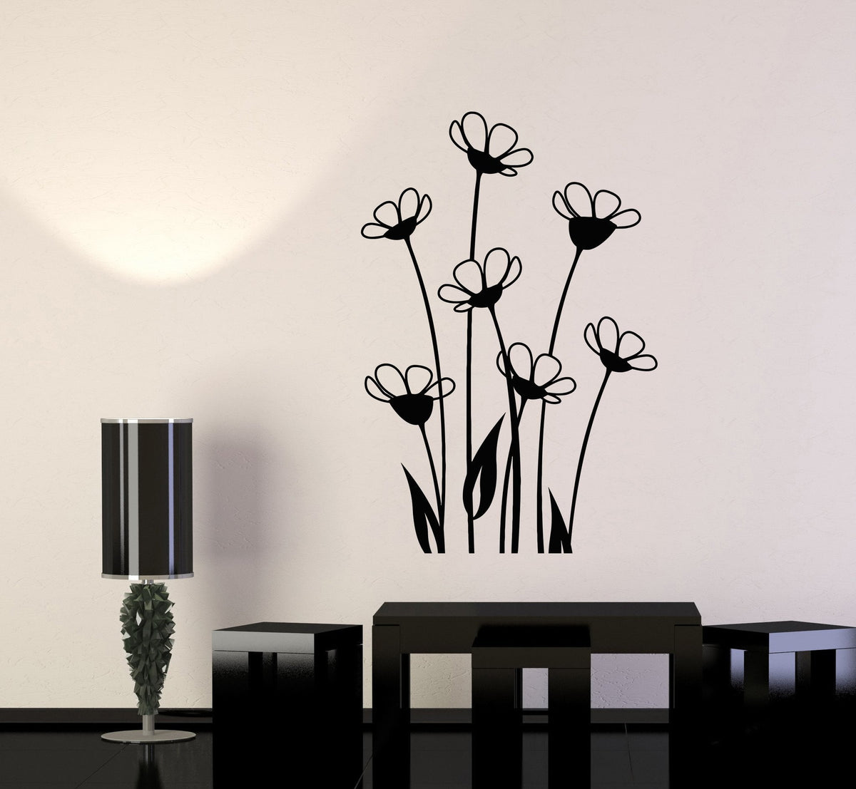 Vinyl Wall Decal Beautiful Flowers Bouquet Flowerbed Nature Stickers U ...