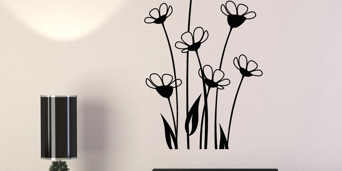 Vinyl Wall Decal Beautiful Flowers Bouquet Flowerbed Nature Stickers U ...