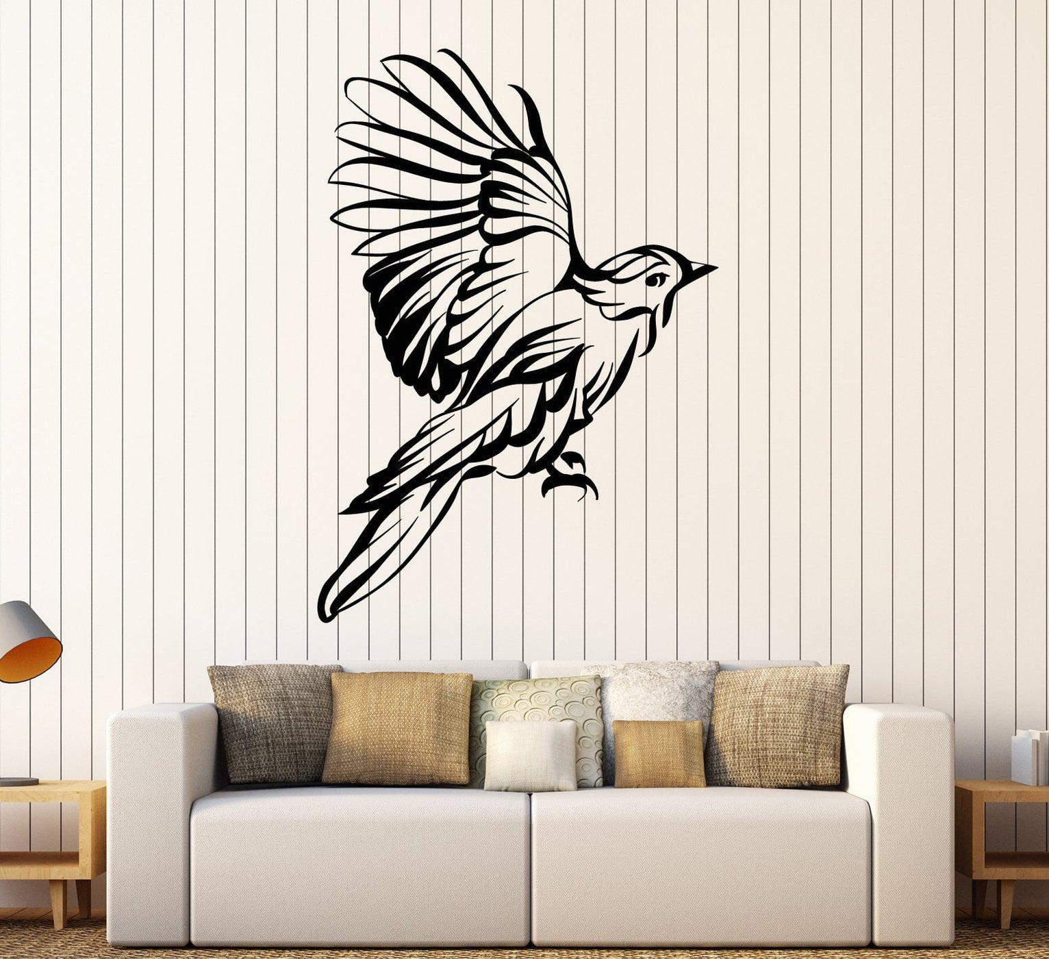 Vinyl Wall Decal Abstract Beautiful Bird Wing Feathers Stickers (2233i ...
