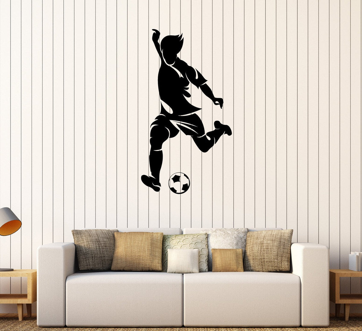 Vinyl Wall Decal Soccer Player Ball Sports Boy Teen Room Stickers Uniq ...