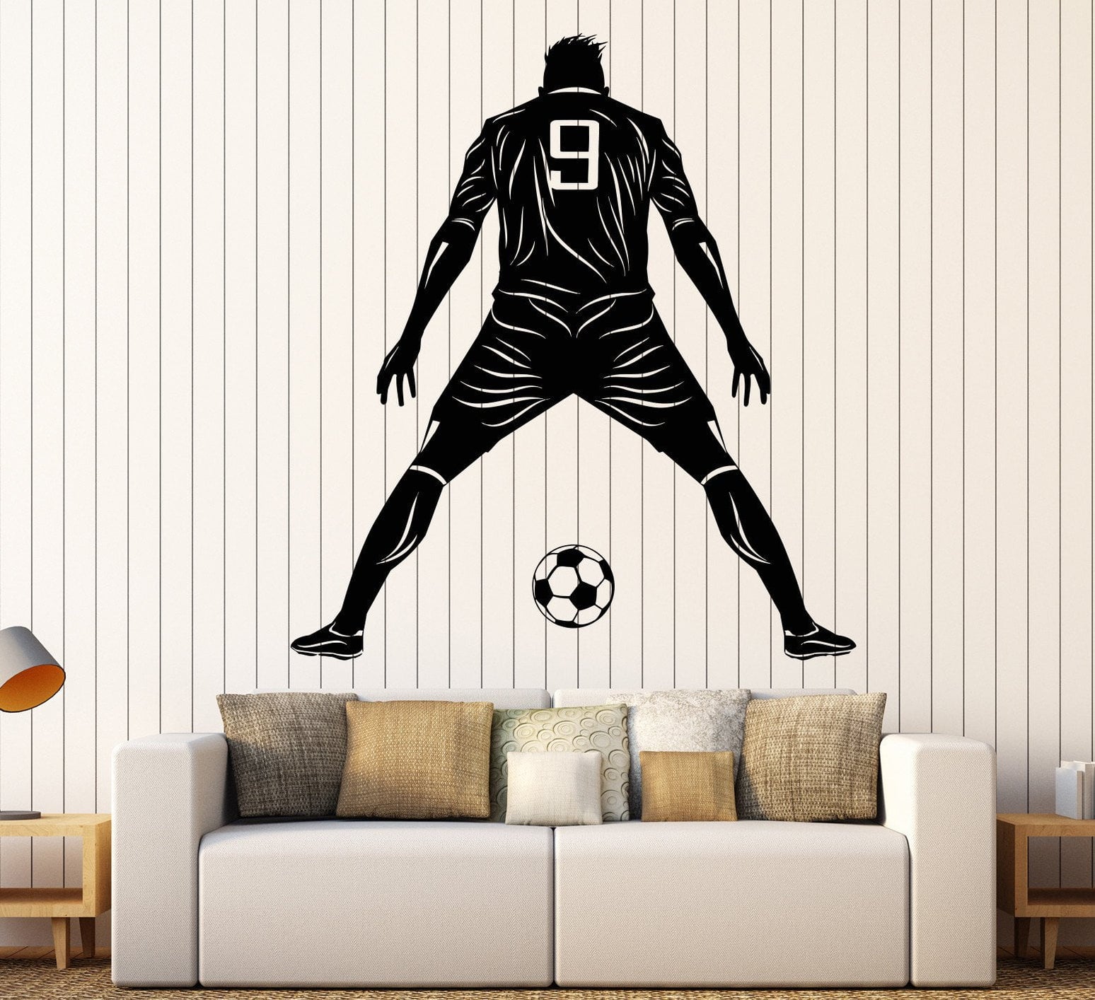 Vinyl Wall Decal Footballer Football Player Ball Soccer Player Sticker ...
