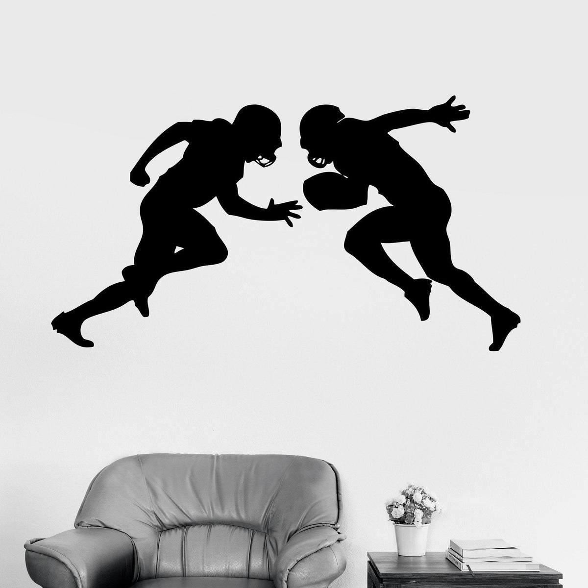 Vinyl Wall Decal Football Players Sports Teen Room Stickers Mural Uniq ...