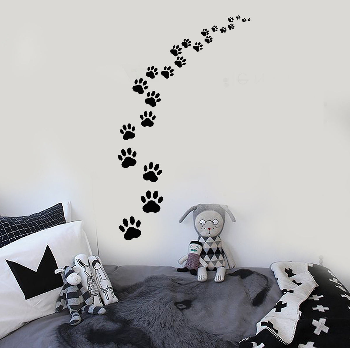 Vinyl Wall Decal Footprints Paws Animal Pet Cat Dog Pet Grooming ...