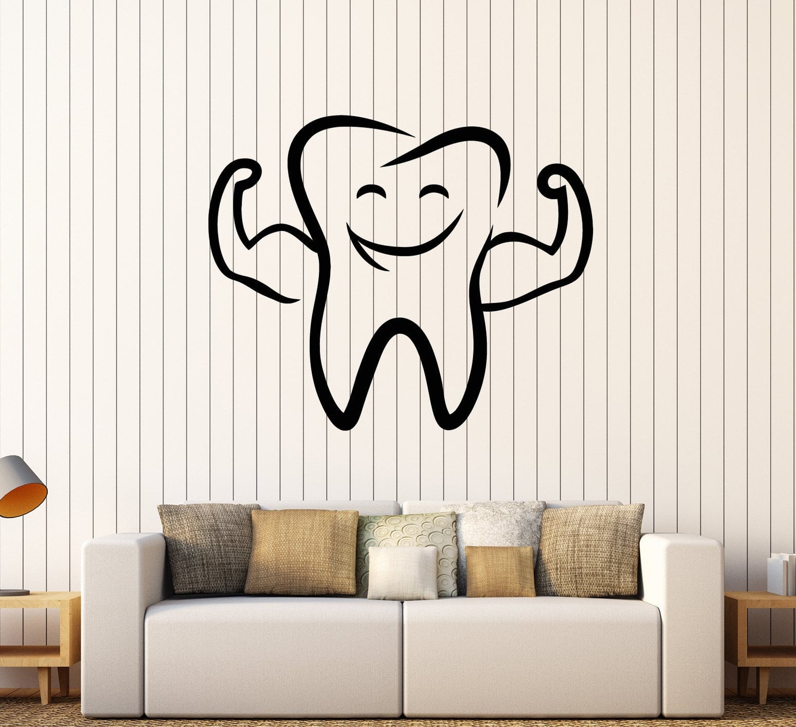 Vinyl Wall Decal Funny Tooth Smile Dentist Stomatology Dental Clinic S ...