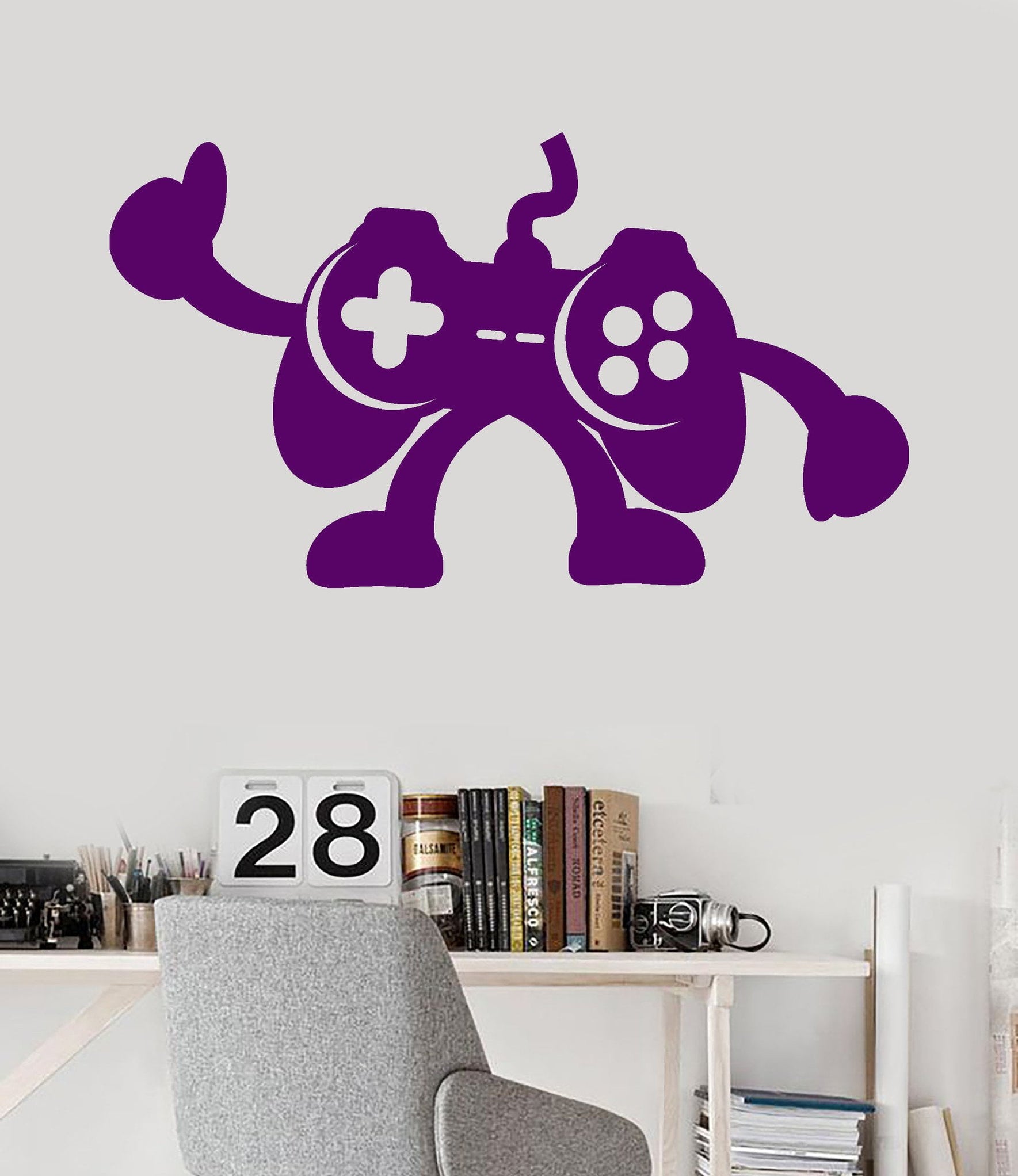 Vinyl Wall Decal Joystick Gamepad Teen Room Video Game Stickers Unique ...