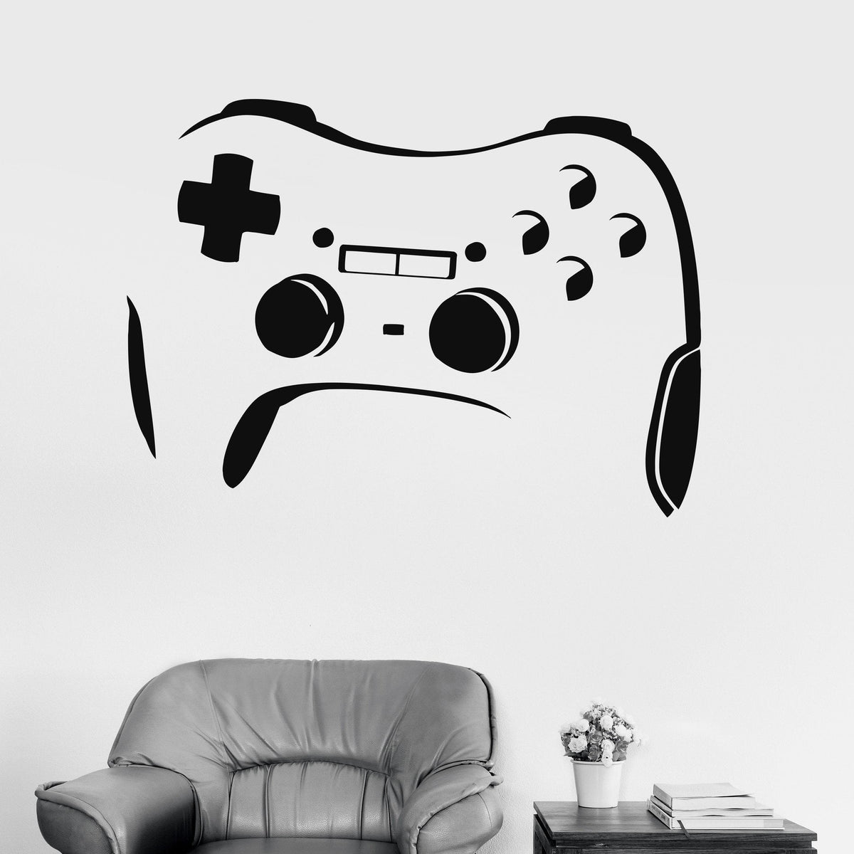 Vinyl Wall Decal Gamepad Joystick Video Game Gaming Stickers Unique Gi ...