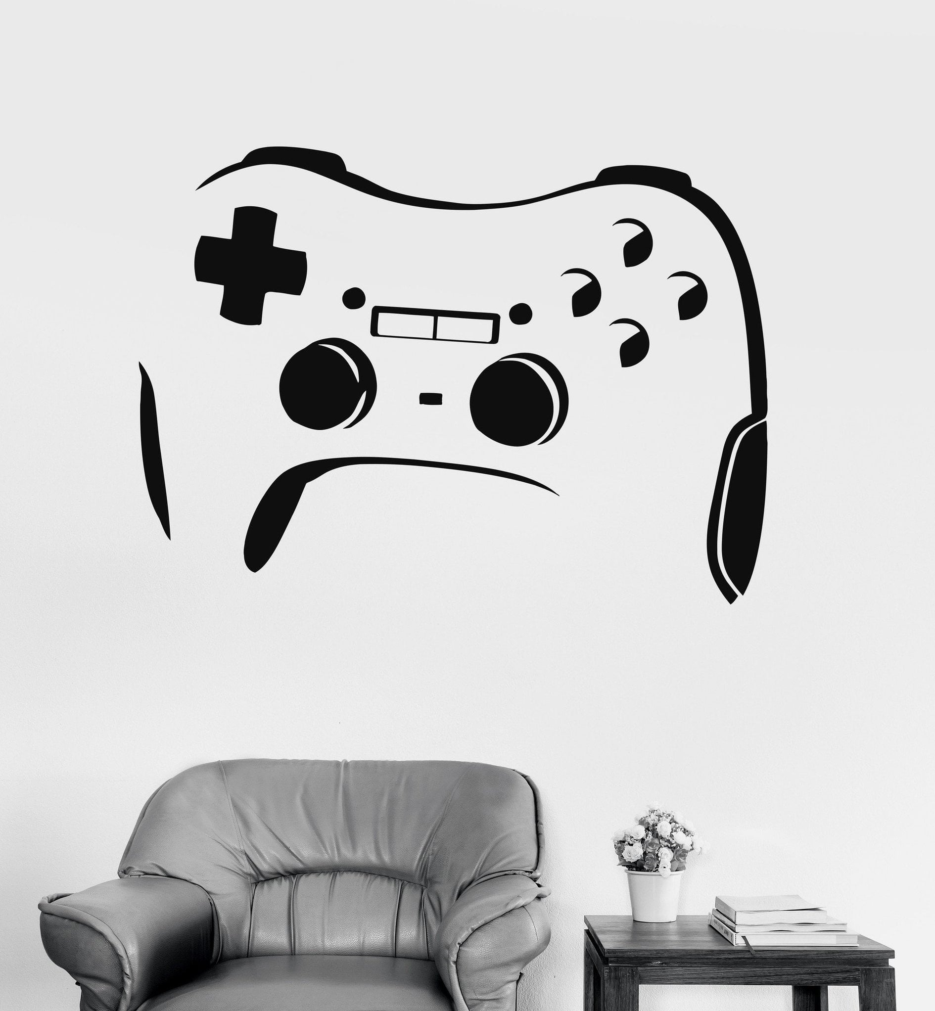 Vinyl Wall Decal Gamepad Joystick Video Game Gaming Stickers Unique Gi ...