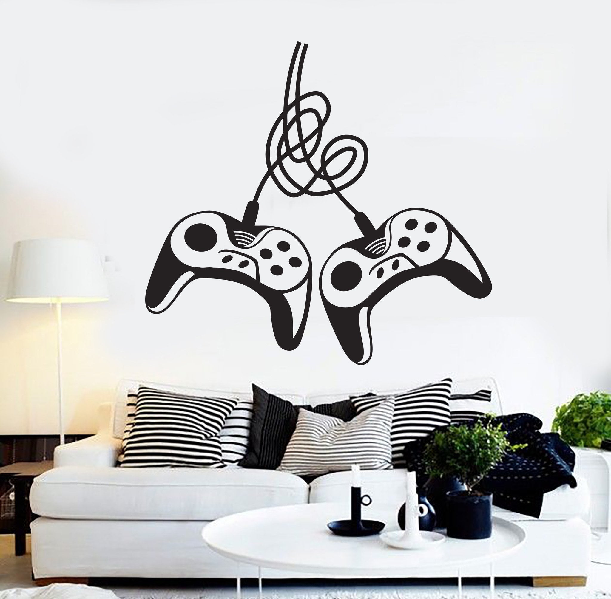 Vinyl Wall Decal Two Gamepads Video Game Gaming Art Stickers Unique Gi ...