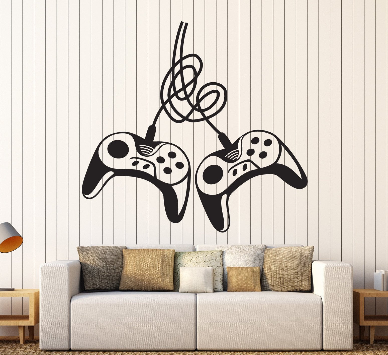 Vinyl Wall Decal Two Gamepads Video Game Gaming Art Stickers Unique Gi ...