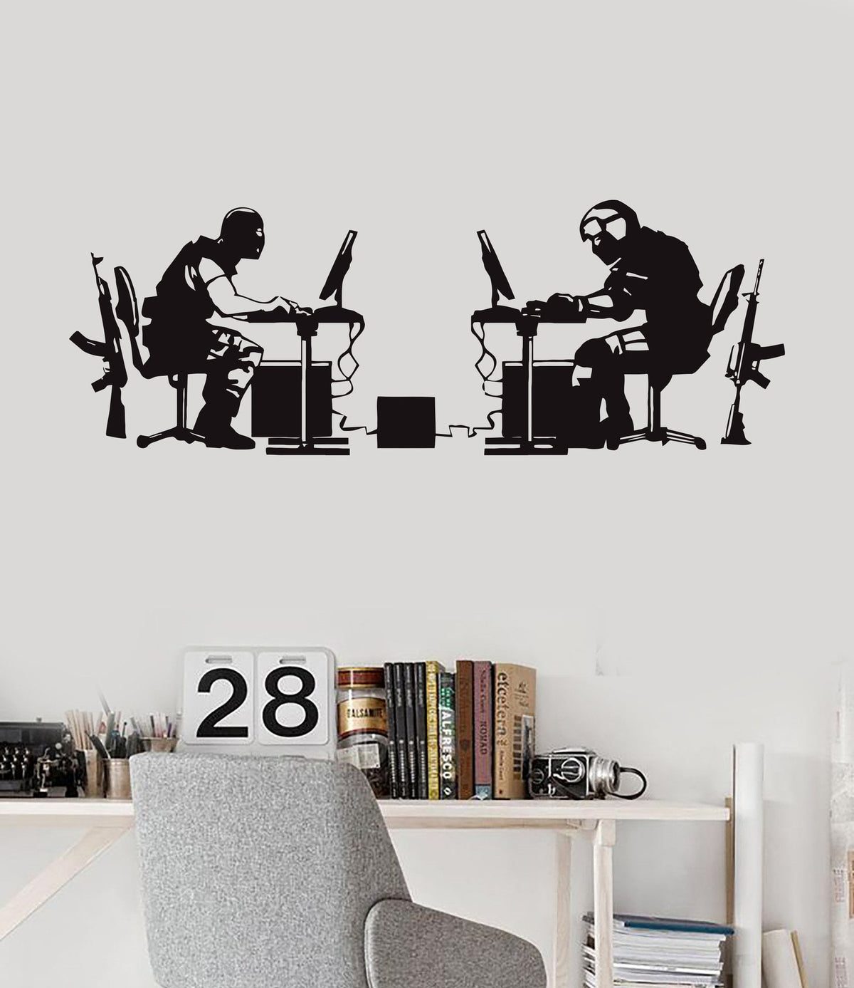 Vinyl Wall Decal Gamer Battle Video Game Gaming Stickers Unique Gift ...