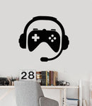 Vinyl Wall Decal Gamer Room Decor Joystick Headphones Stickers (2966ig ...