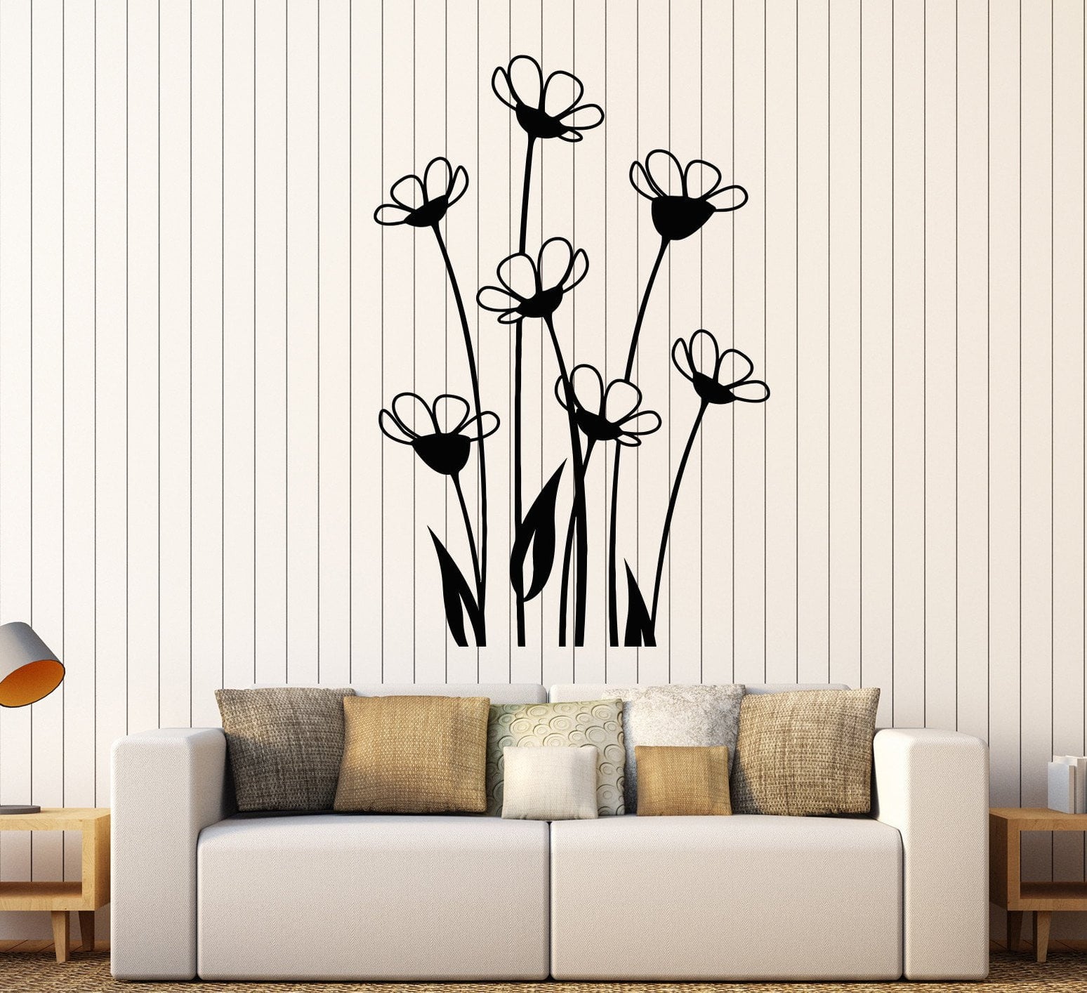 Vinyl Wall Decal Beautiful Flowers Bouquet Flowerbed Nature Stickers U ...