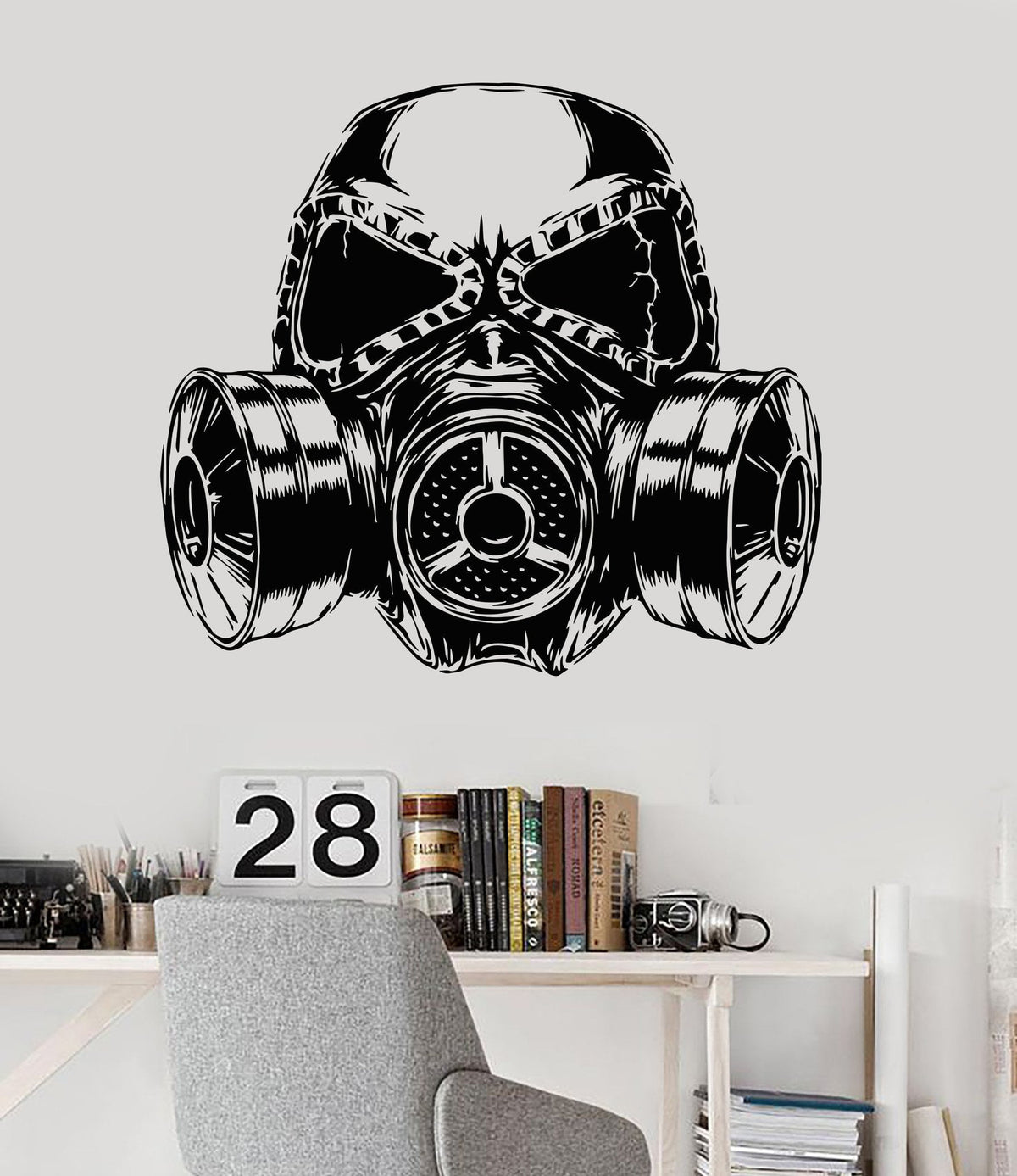Vinyl Wall Decal Gas Mask Gift For Boy Teen Room Decoration Stickers U ...