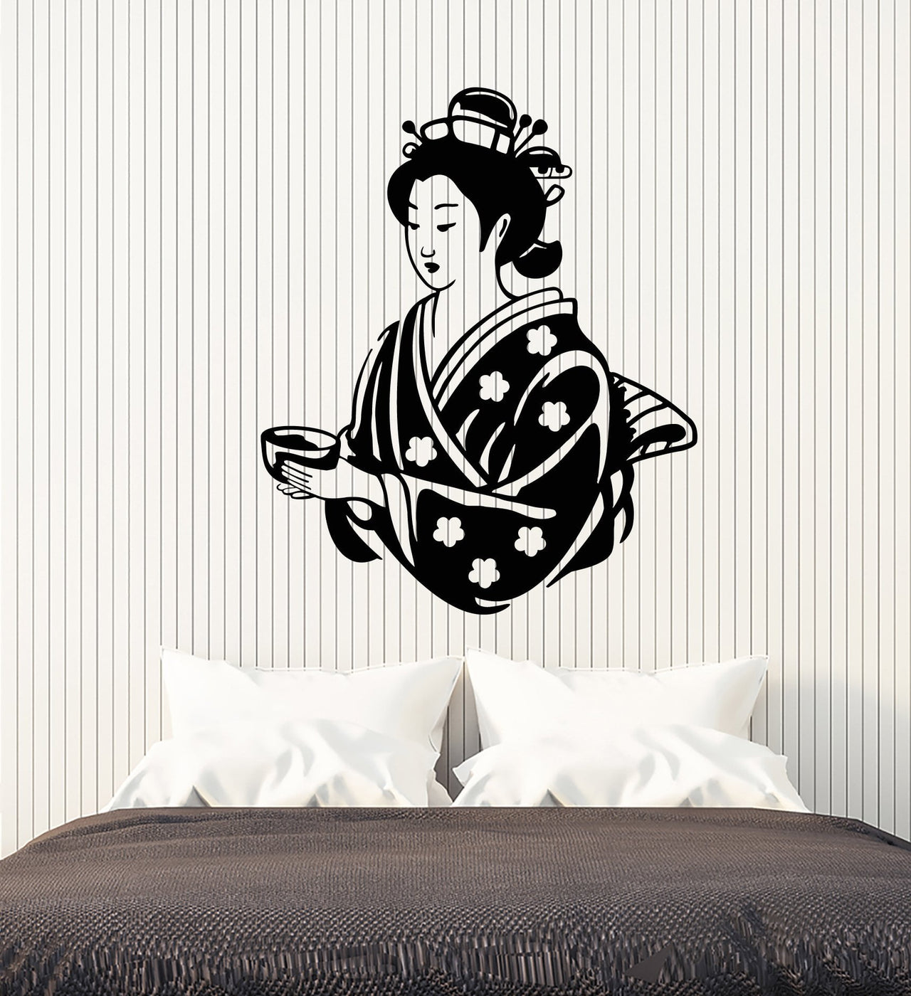Vinyl Wall Decal Asian Japanese Tradition Woman Geisha Stickers (3044i ...