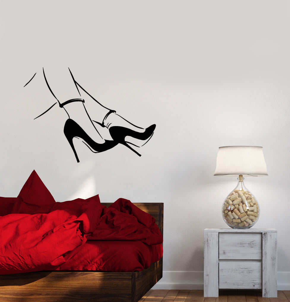 Vinyl Wall Decal Sexy Girl Legs Stiletto Heels Shoestore Stickers (390 ...