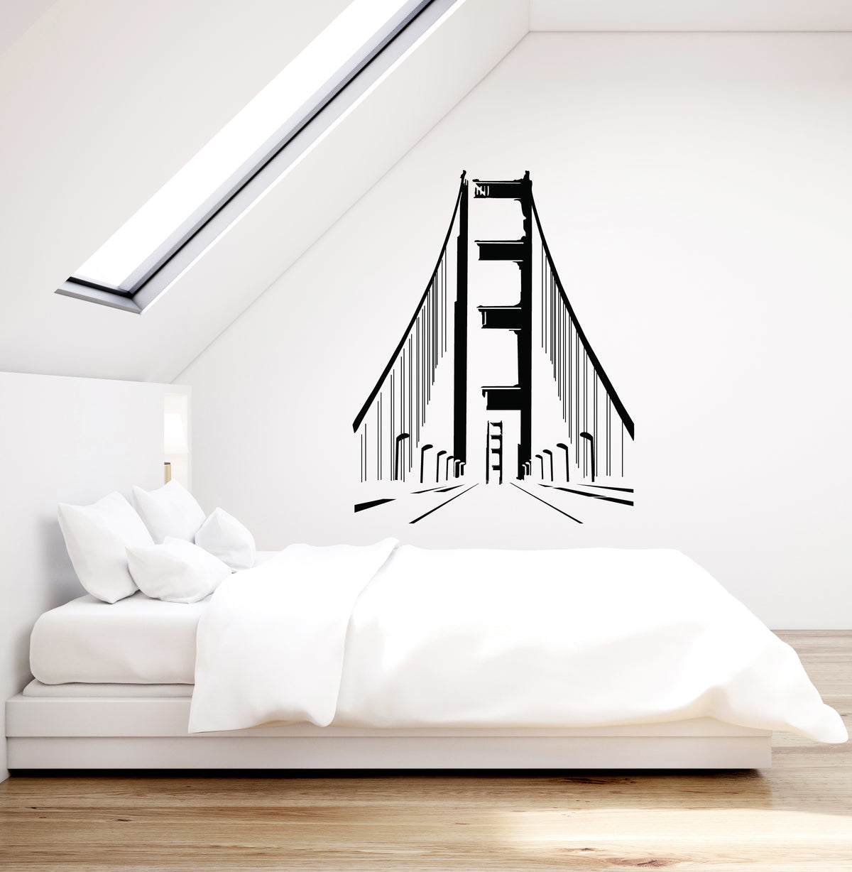 Vinyl Wall Decal Golden Gate Bridge USA America Attractions California ...