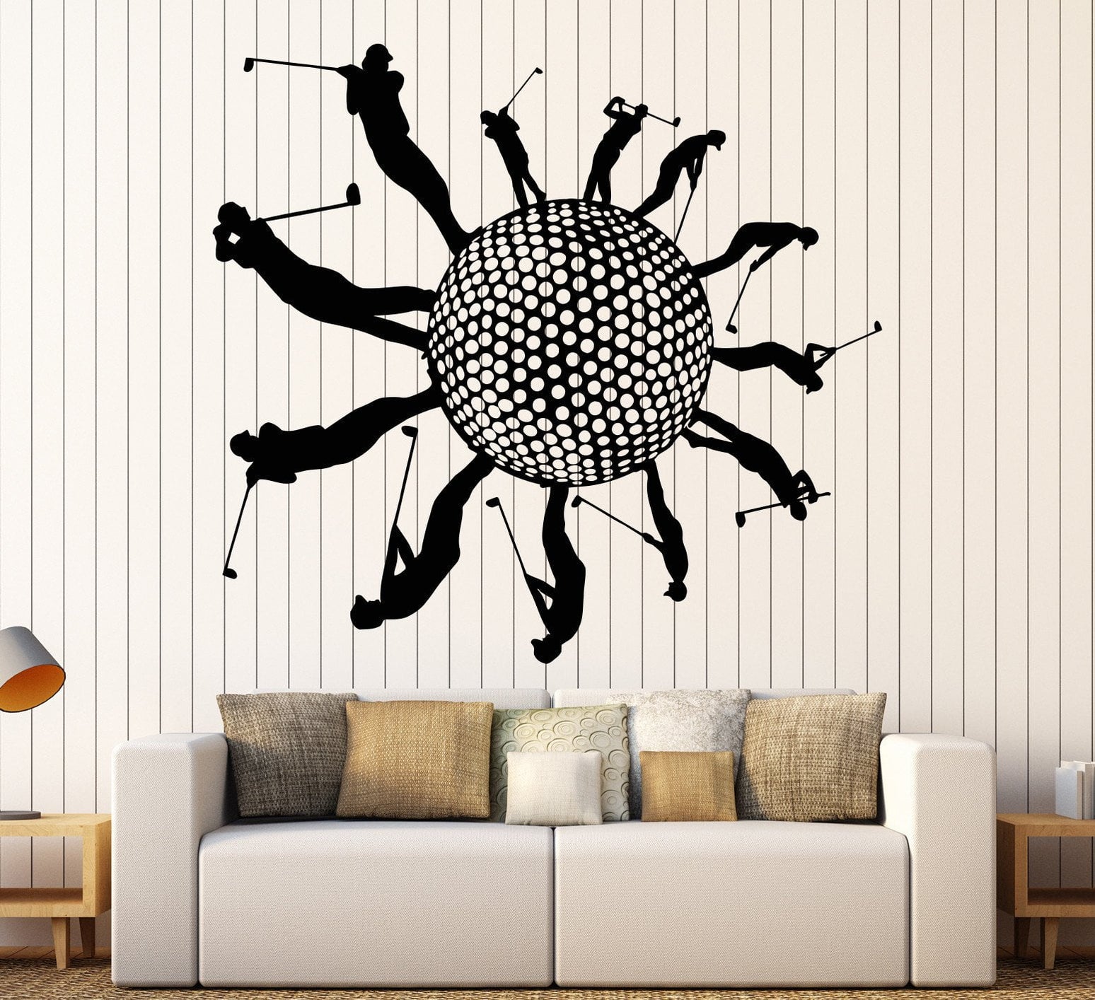 Vinyl Wall Decal Golf Player Ball Entertainment Game Art Decor Sticker ...