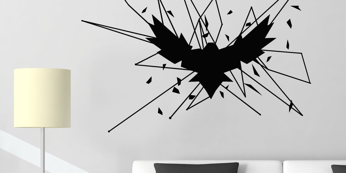 Vinyl Wall Decal Geometric Gothick Style Raven Bird Crow Stickers (270 ...