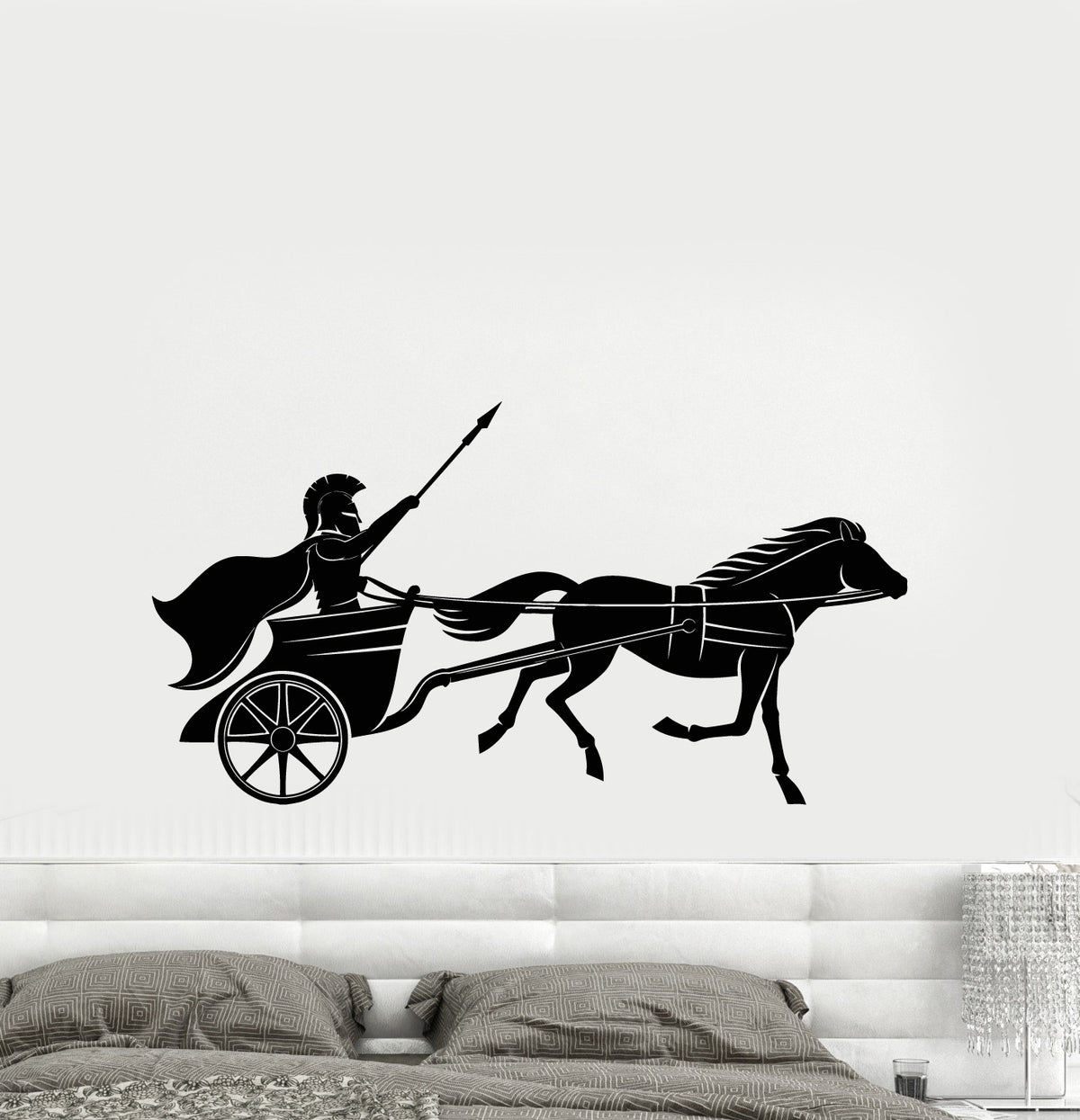 Vinyl Wall Decal Chariot Greek Warrior Ancient History Stickers (3205i ...