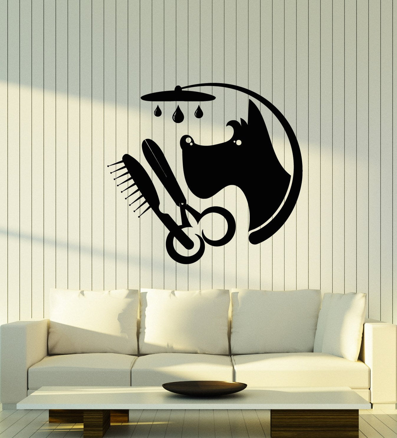 Vinyl Wall Decal Pet Shop Grooming Dog Scissors Stickers (2751ig ...