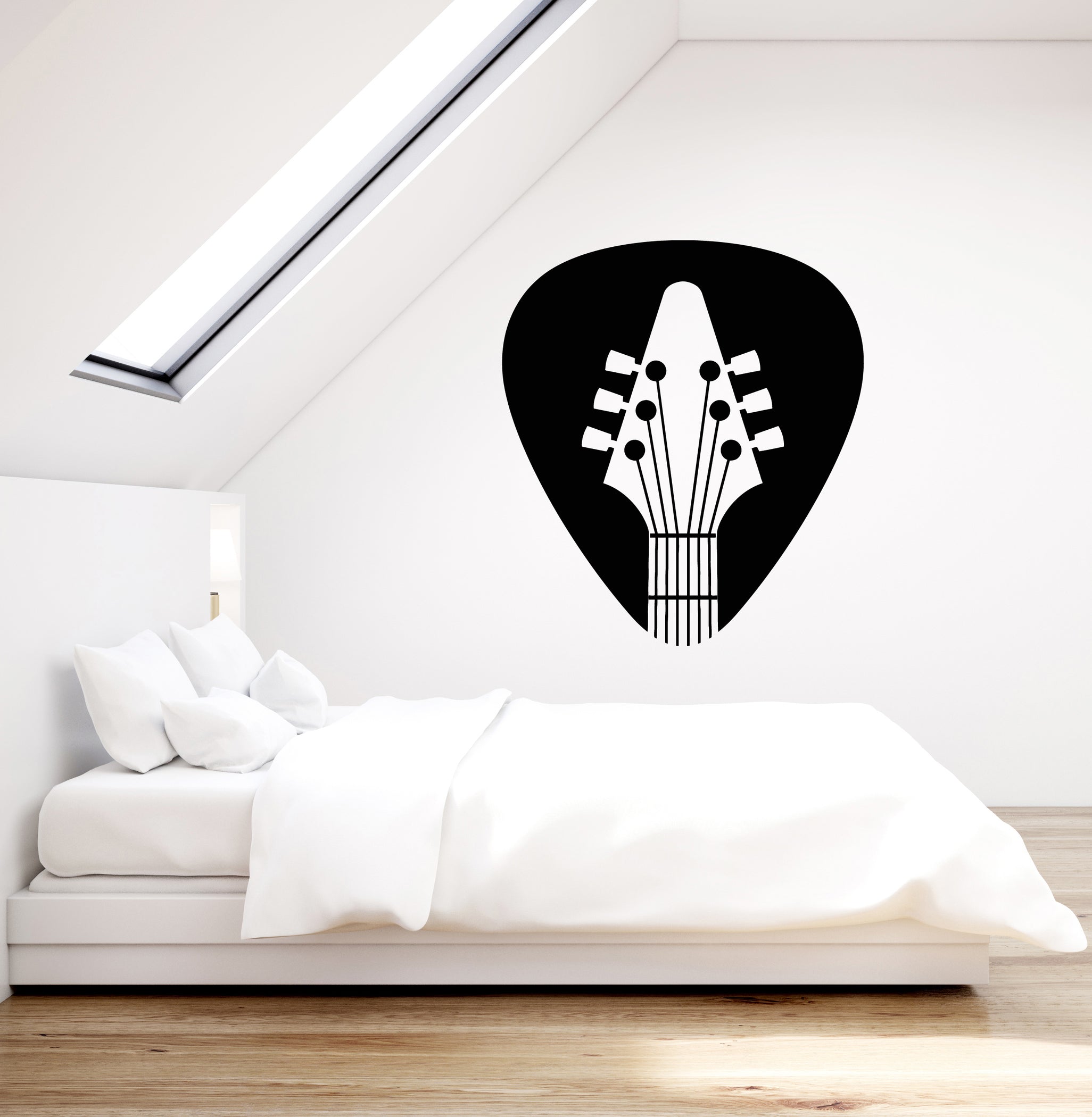 Vinyl Wall Decal Acoustic Guitar Mediator Guitarist Musician Stickers ...
