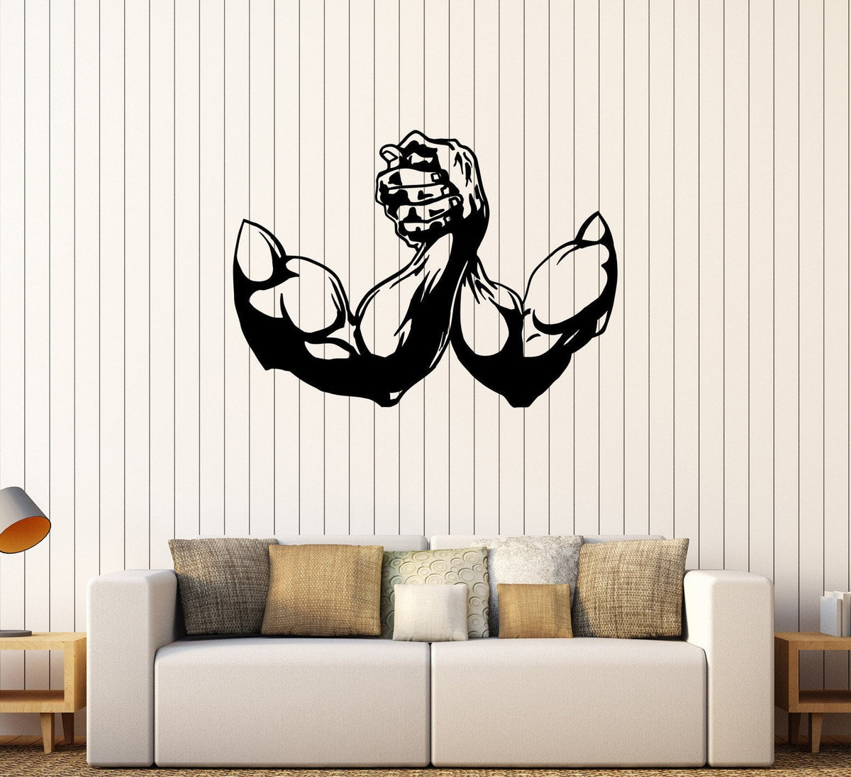 Vinyl Wall Decal Muscle Bodybuilding Fitness Gym Sports Stickers Uniqu ...