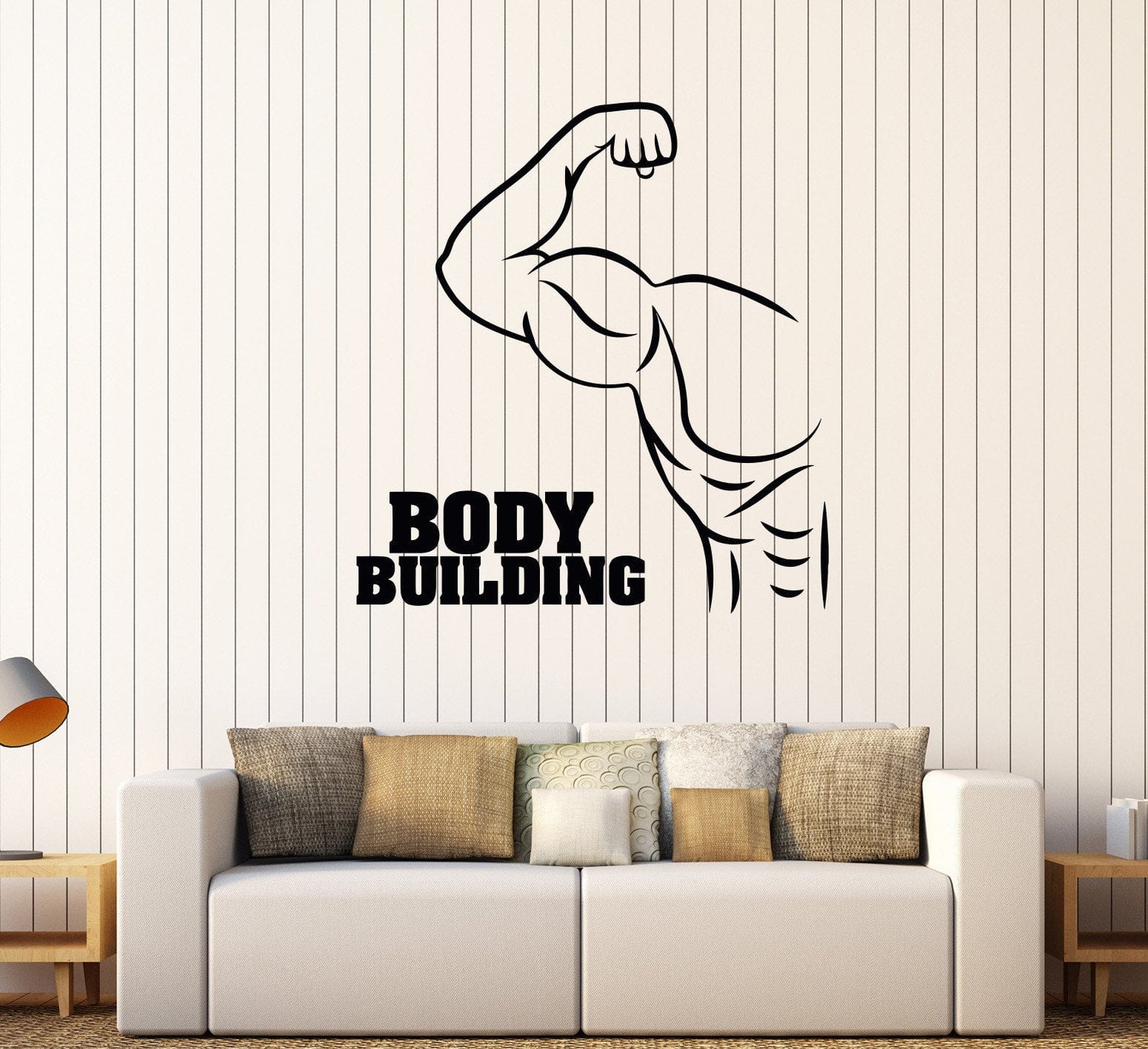 Vinyl Wall Decal Bodybuilding Gym Fitness Club Stickers Unique Gift (5 ...
