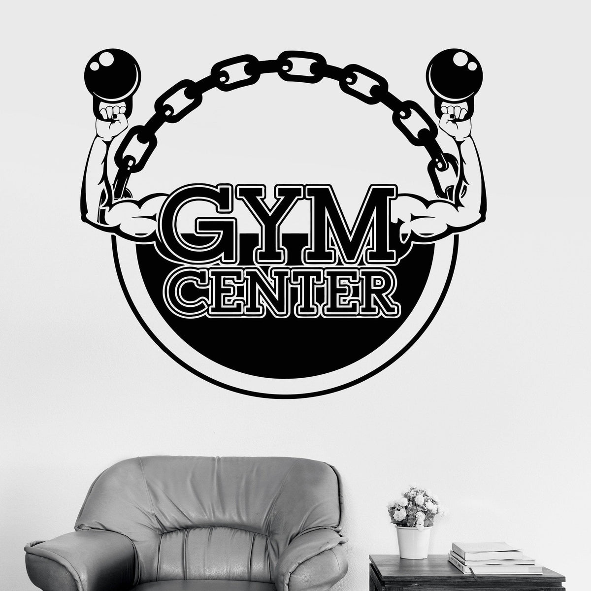 Vinyl Wall Decal Gym Center Bodybuilding Fitness Sport Stickers Unique ...