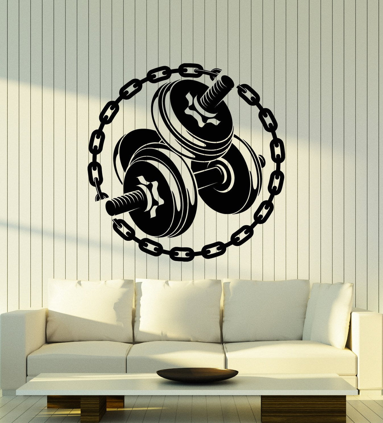 Vinyl Wall Decal Dumbbells Home Gym Fitness Decor Stickers (2785ig ...