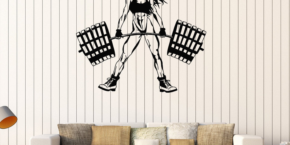 Vinyl Wall Decal Woman Fitness Gym Beauty Sport Motivation Stickers Un ...