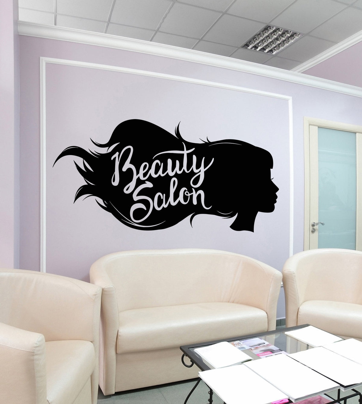 Vinyl Wall Decal Beauty Hair Hairdressing Salon Barbershop Stickers Un ...