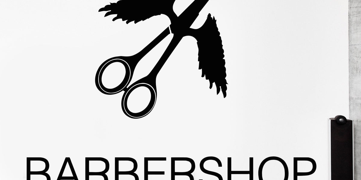 Vinyl Wall Decal Barbershop Scissors Hairdresser Hair Stylist Hairdres ...