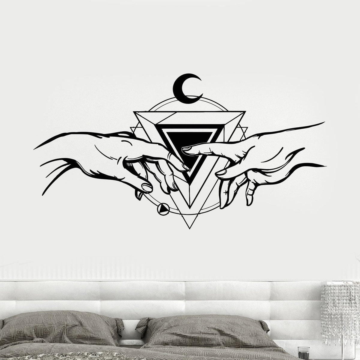 Vinyl Wall Decal Creation Of Adam Triangle Masons Art Decor Stickers U ...