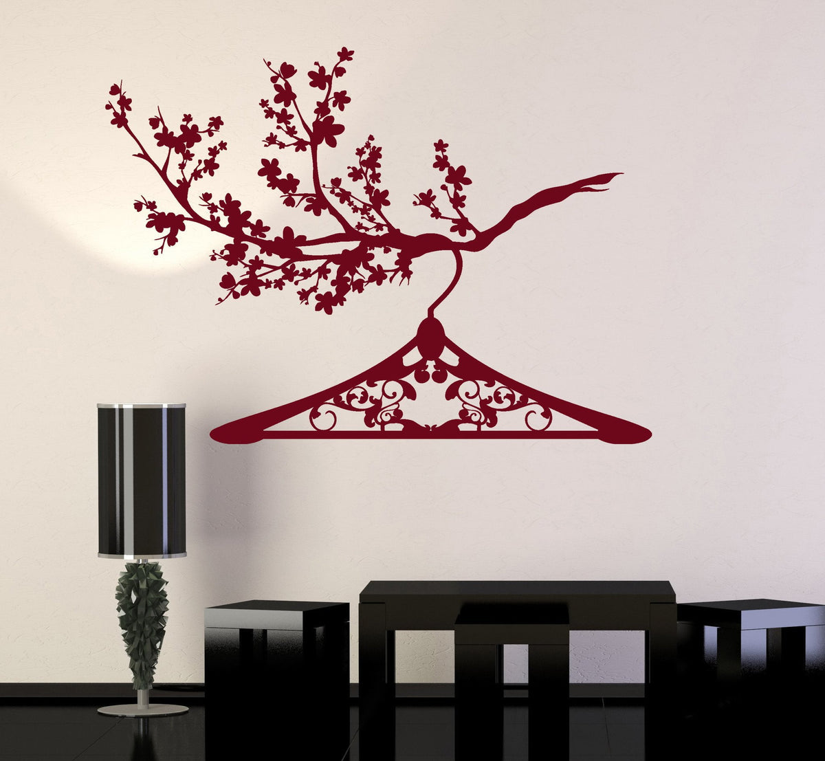 Vinyl Wall Decal Hanger Branch Clothes Shop Wardrobe Stickers Unique G ...