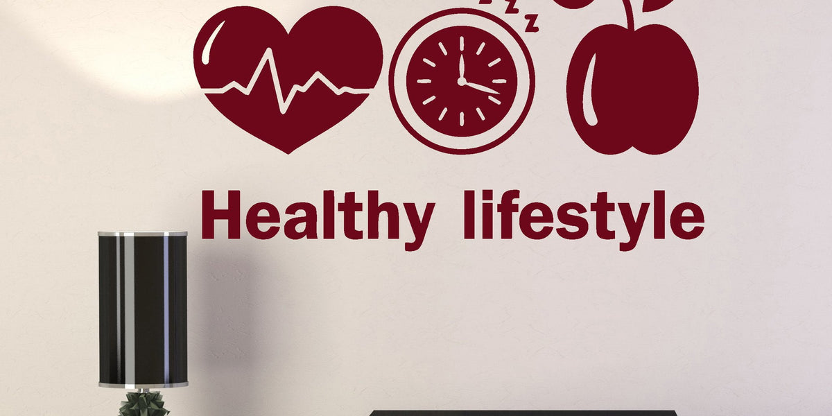 Vinyl Wall Decal Healthy Lifestyle Sports Motivation Diet Gym Stickers ...