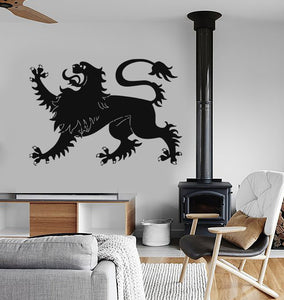 Wall Stickers Vinyl Decal Heraldic Lion Animal Middle Ages Unique Gift ...