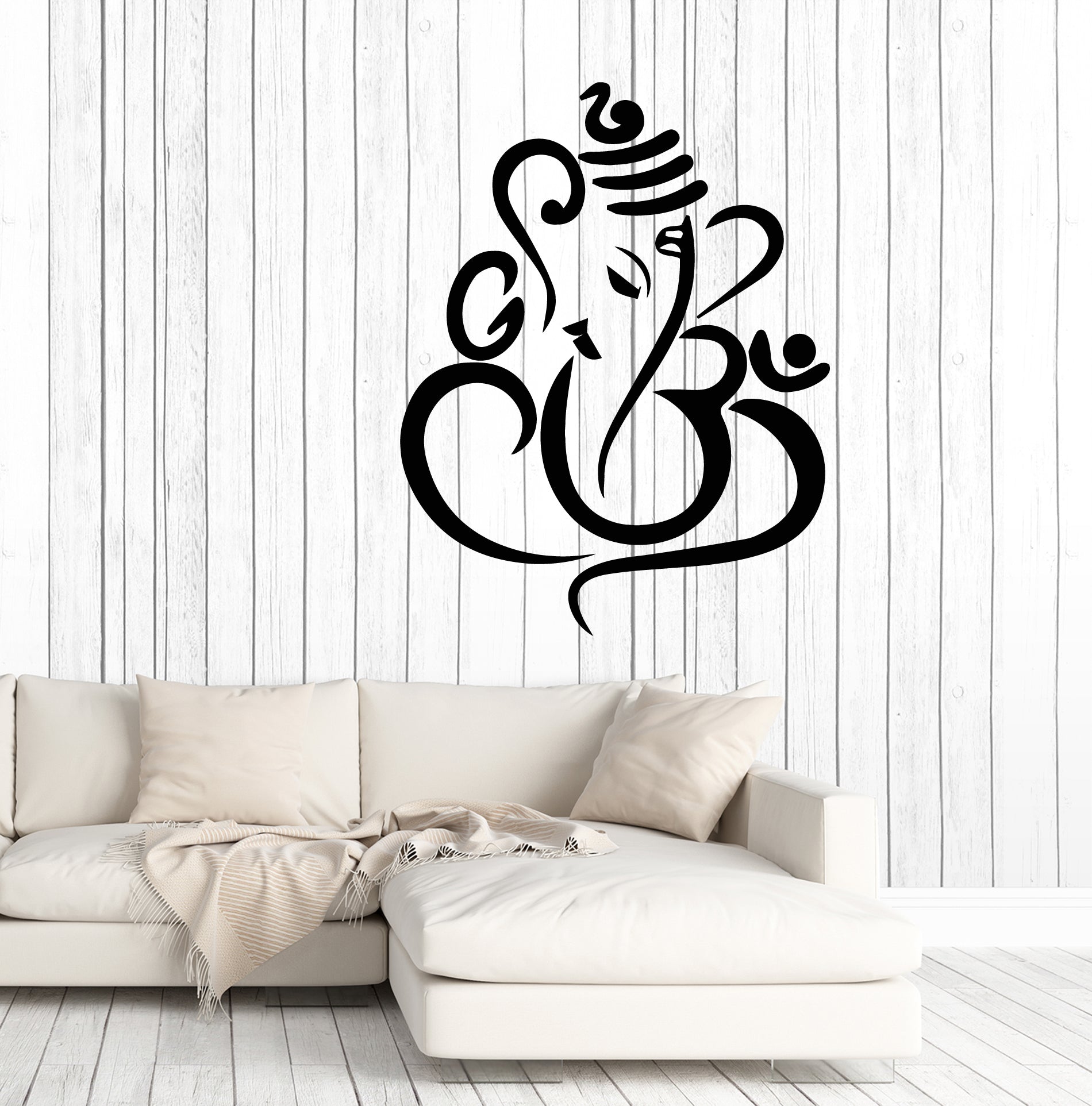 Vinyl Wall Decal Ganesha Elephant God Hinduism Stickers (3347ig ...